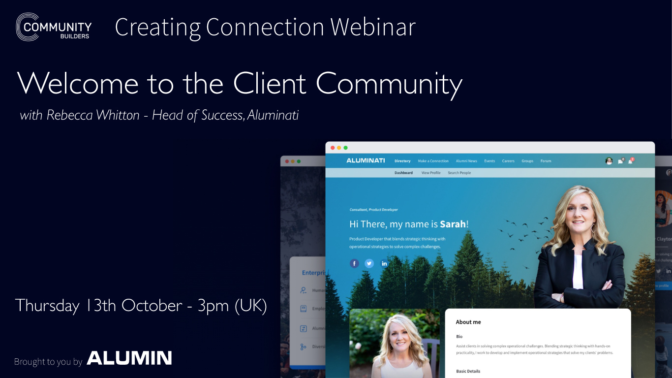 Creating Connection Webinar: Welcome to the Client Community ...